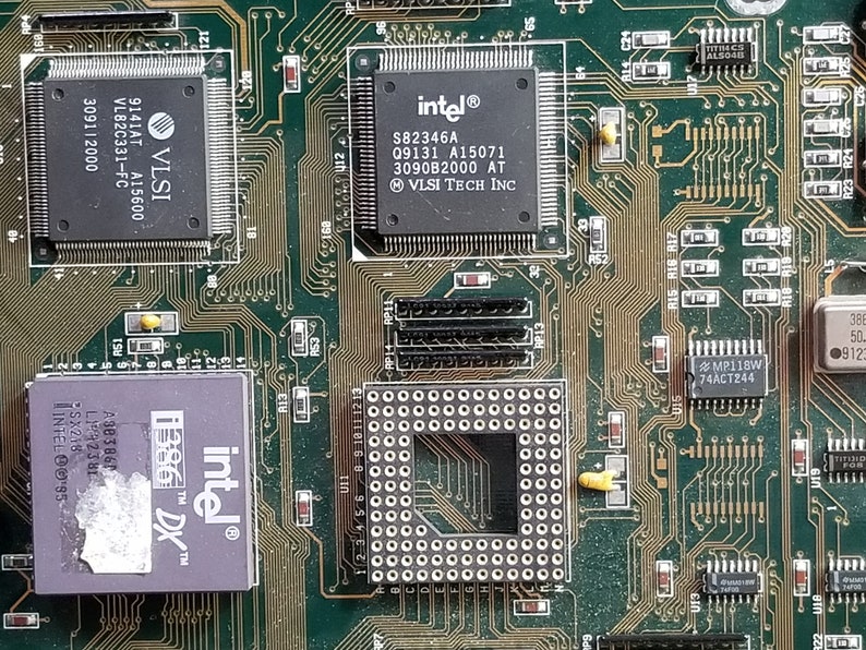 Intel I386 DX With Motherboard and RAM Not Tested as Is | Etsy