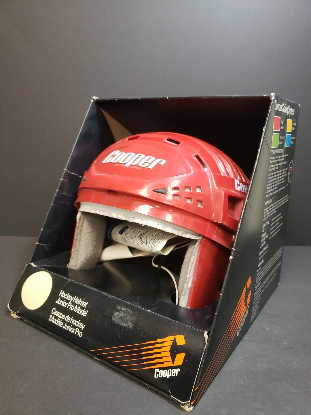 Vintage Cooper XL7S Small Red Ice Hockey Helmet - New Old Stock (NOS ...