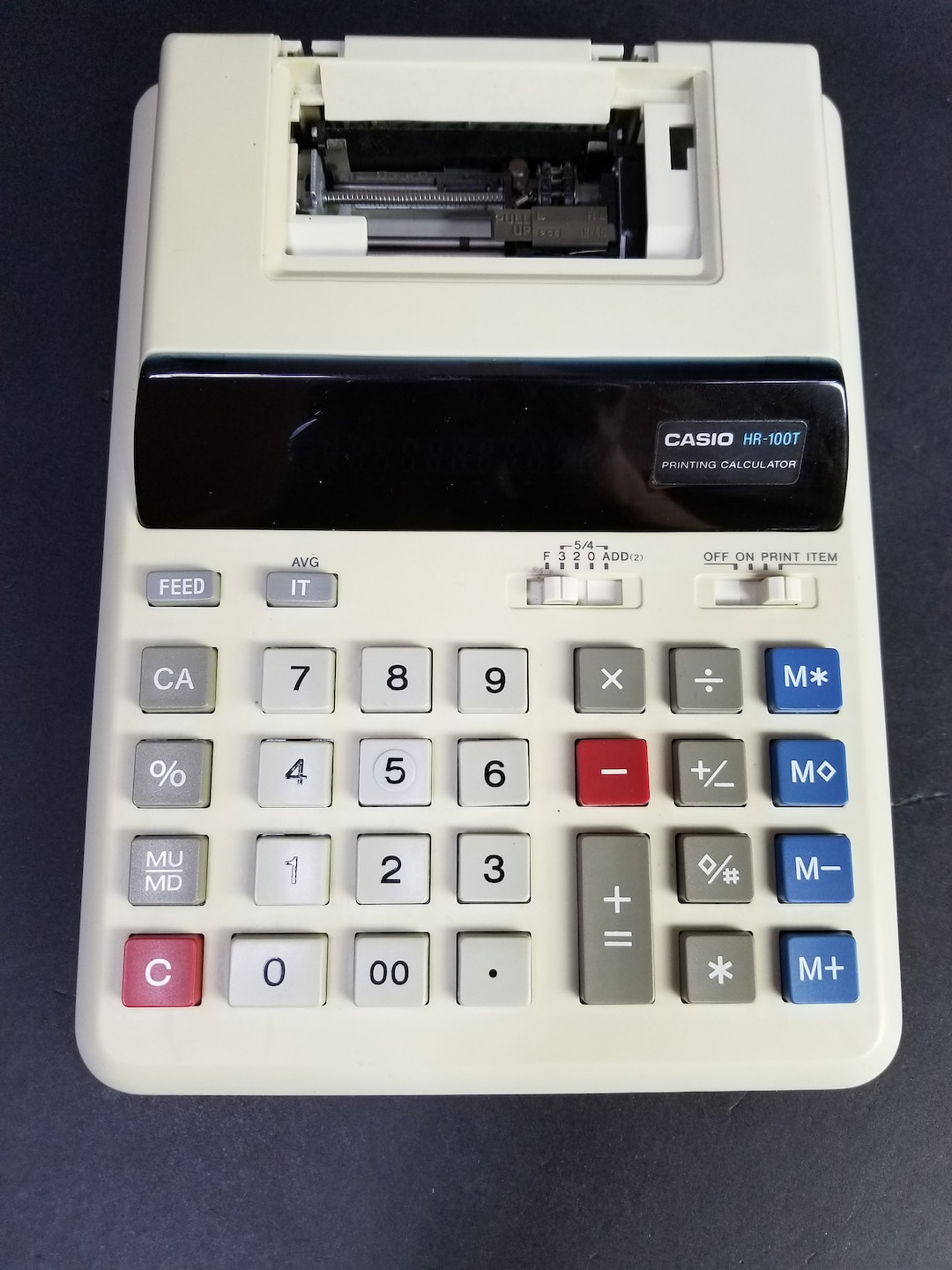 Vintage Casio HR-100T Batery Operated Digital Display Portable Printing ...