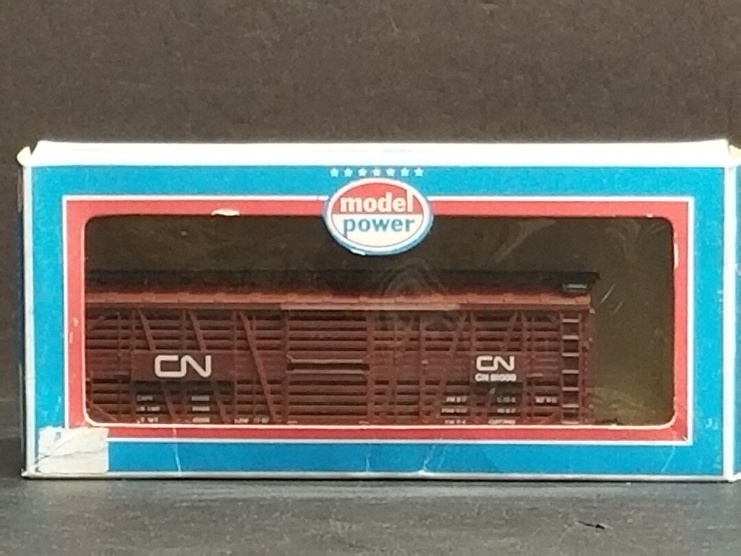 Model Power HO Scale CN Canadian National 81000 Cattle Car Boxed - Etsy
