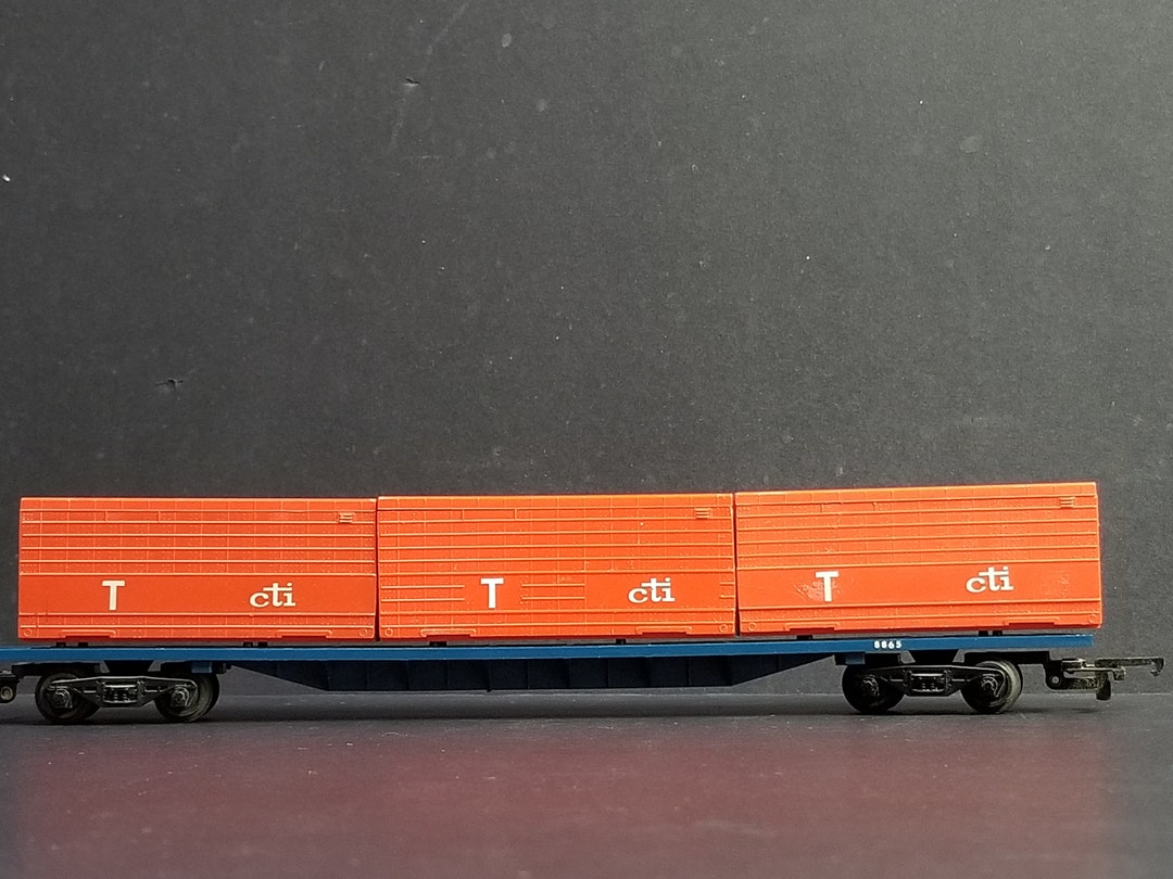 Tri-ang OO/HO Scale Container Freight Car With 3 T Cti Containers - Etsy