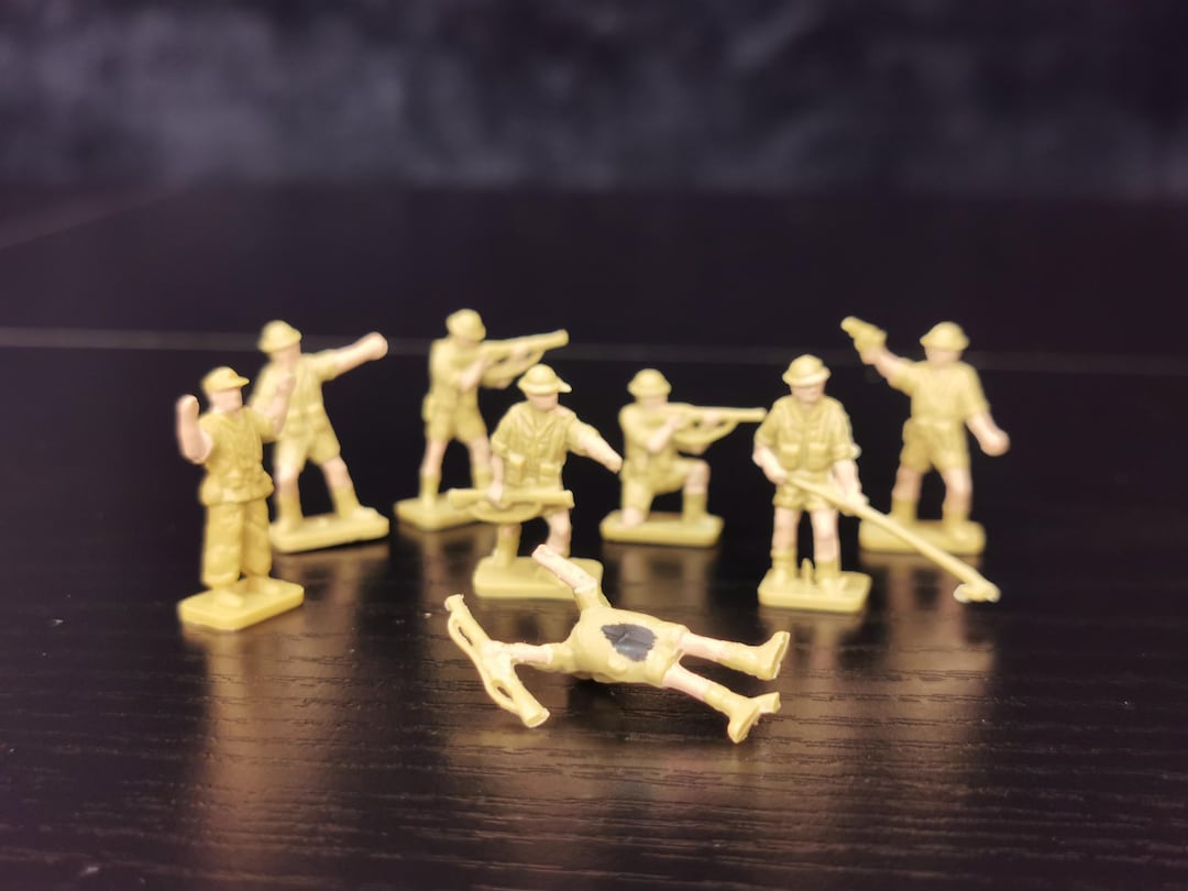 Vintage HO Scale Soldiers WWII Infantry People Figures Light Green ...