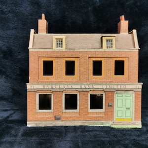 Vintage Superquick HO Scale Barclays Bank Cardboard Building for Model ...