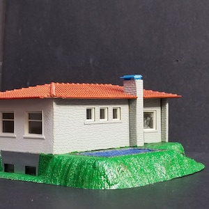 Pola Quick HO Scale Ranch Contemporary House With Pool Built Custom ...