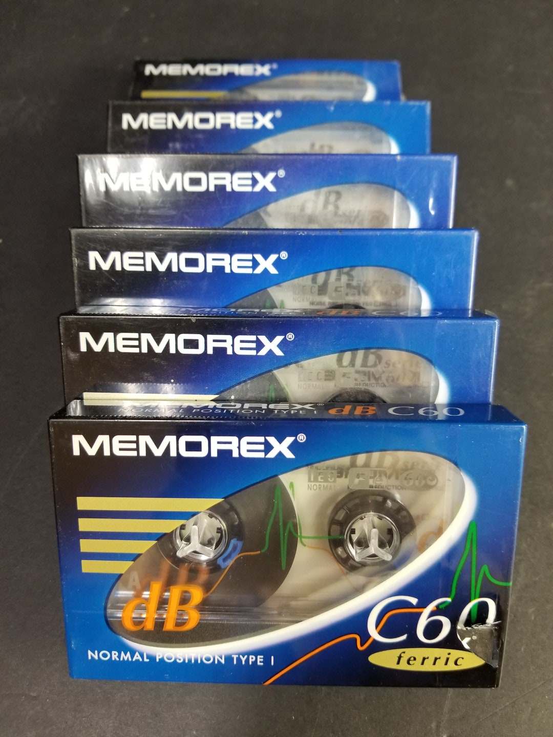 Vintage Memorex Lot of 6 Cassette Tapes Db Series C60 Type I New Sealed ...