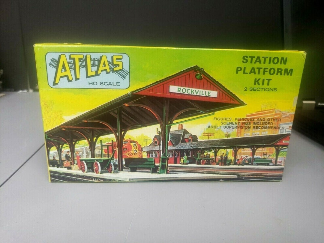 Vintage Atlas Kit 707 HO 2 Sections Station Platform - NOS New Open Box ...