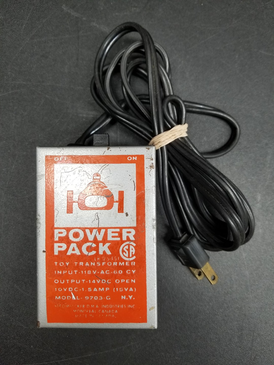 Strombecker Vintage HO Scale Power Pack 9703-G Gray/orange Good ...