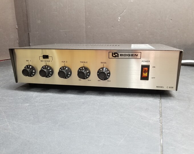 Bogen Solid State Public Address PA Amplifier AMP Model C 60B Works - Etsy