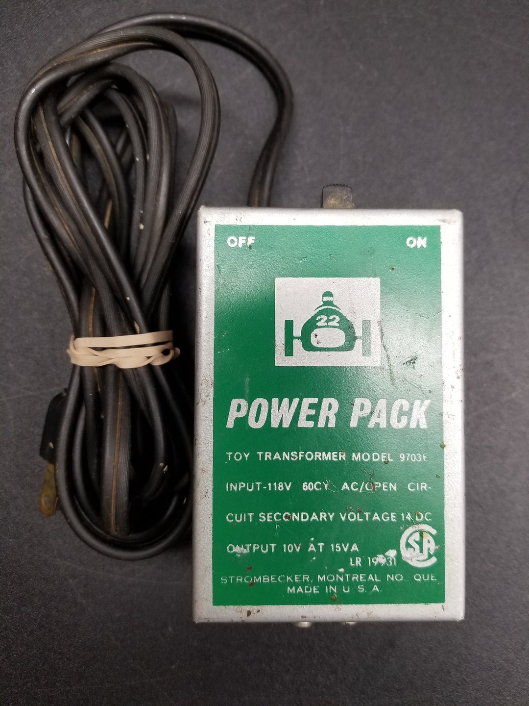 Strombecker Vintage HO Scale Power Pack 9703E Gray/green - Etsy