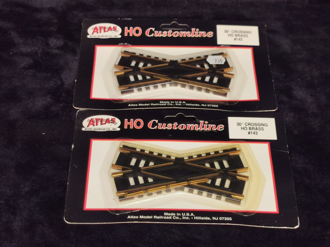 Vintage HO Scale Atlas 30 Degree Crossing Track Brass Rail Crossover ...