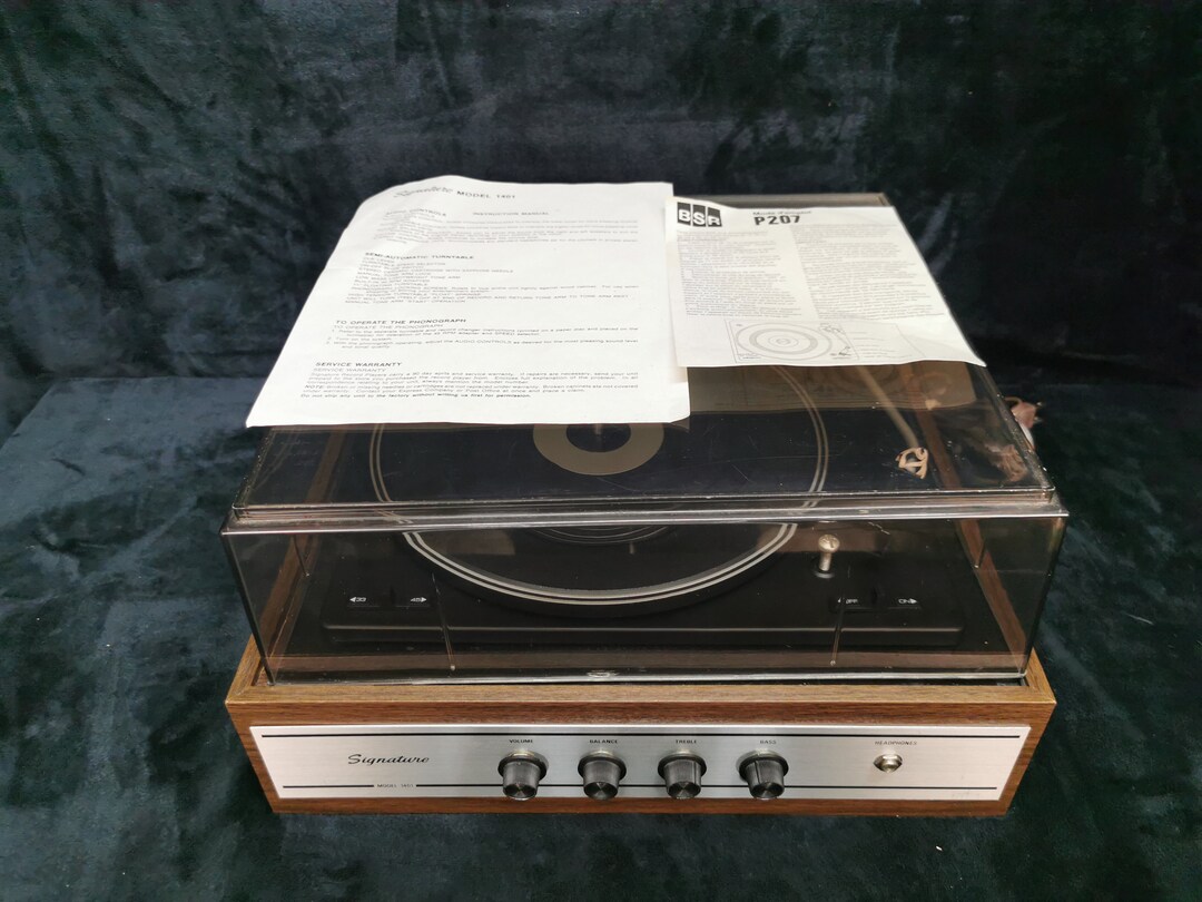 Vintage BSR P207 Signature Turntable Model 1401 Excellent Playback ...