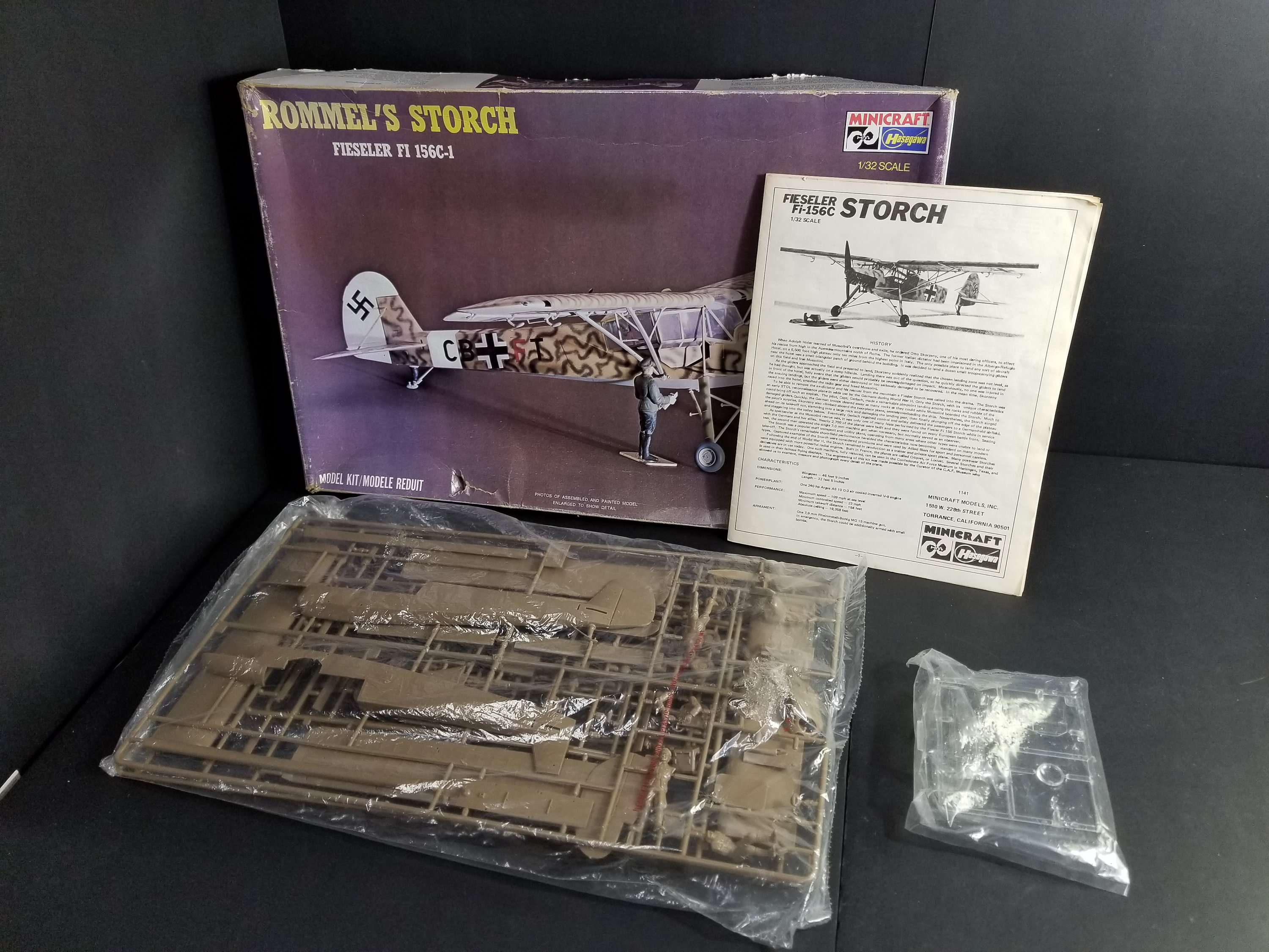 Minicraft Hasegawa Rommel's Storch Fieseler F1 156C-1 - Etsy