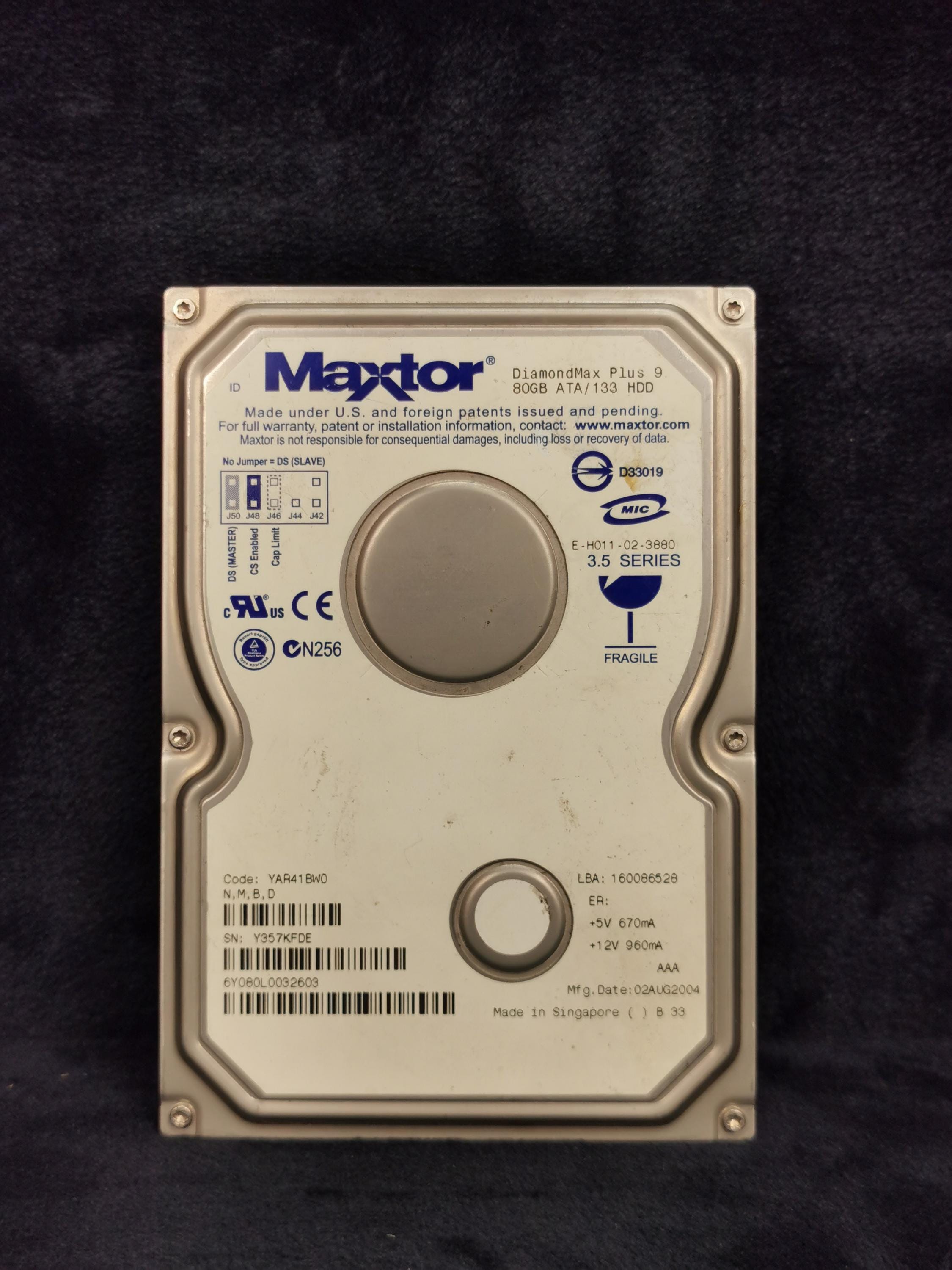 Vintage Maxtor Diamondmax Plus 9 80GB ATA/133 HDD Hard Drive - Etsy