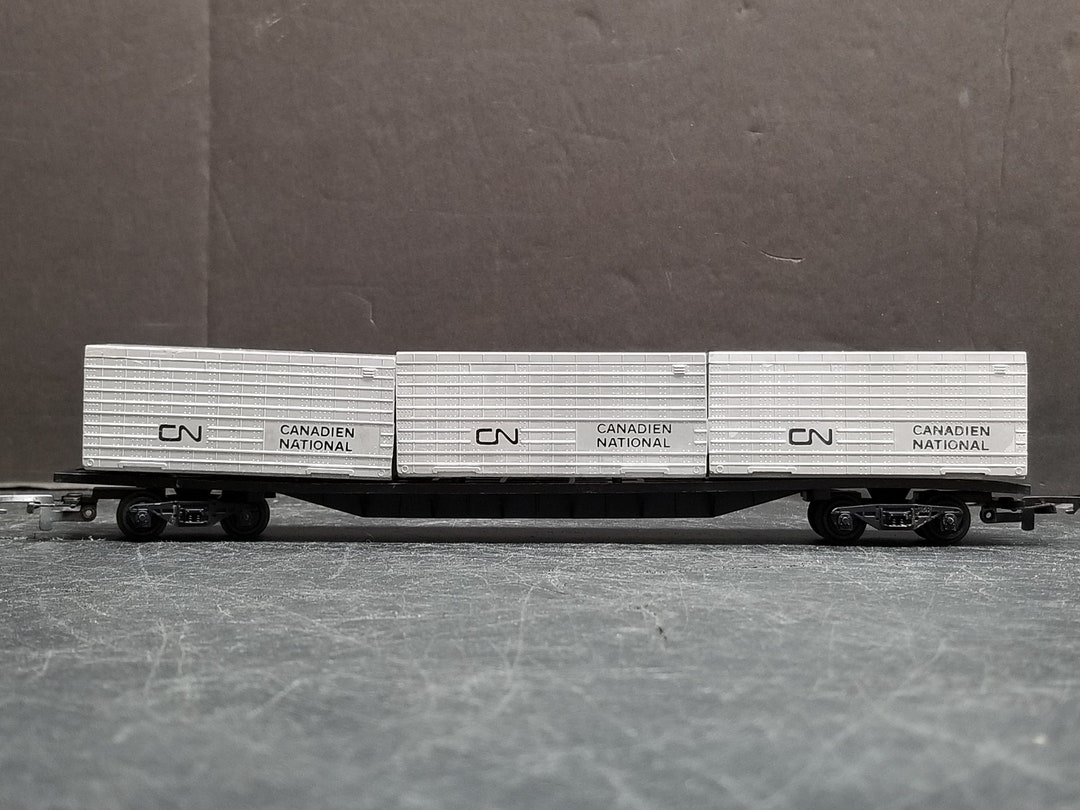 Rare Canadien National Cn 3 Containers Car - Tri-ang Oo/ho Scale - Etsy