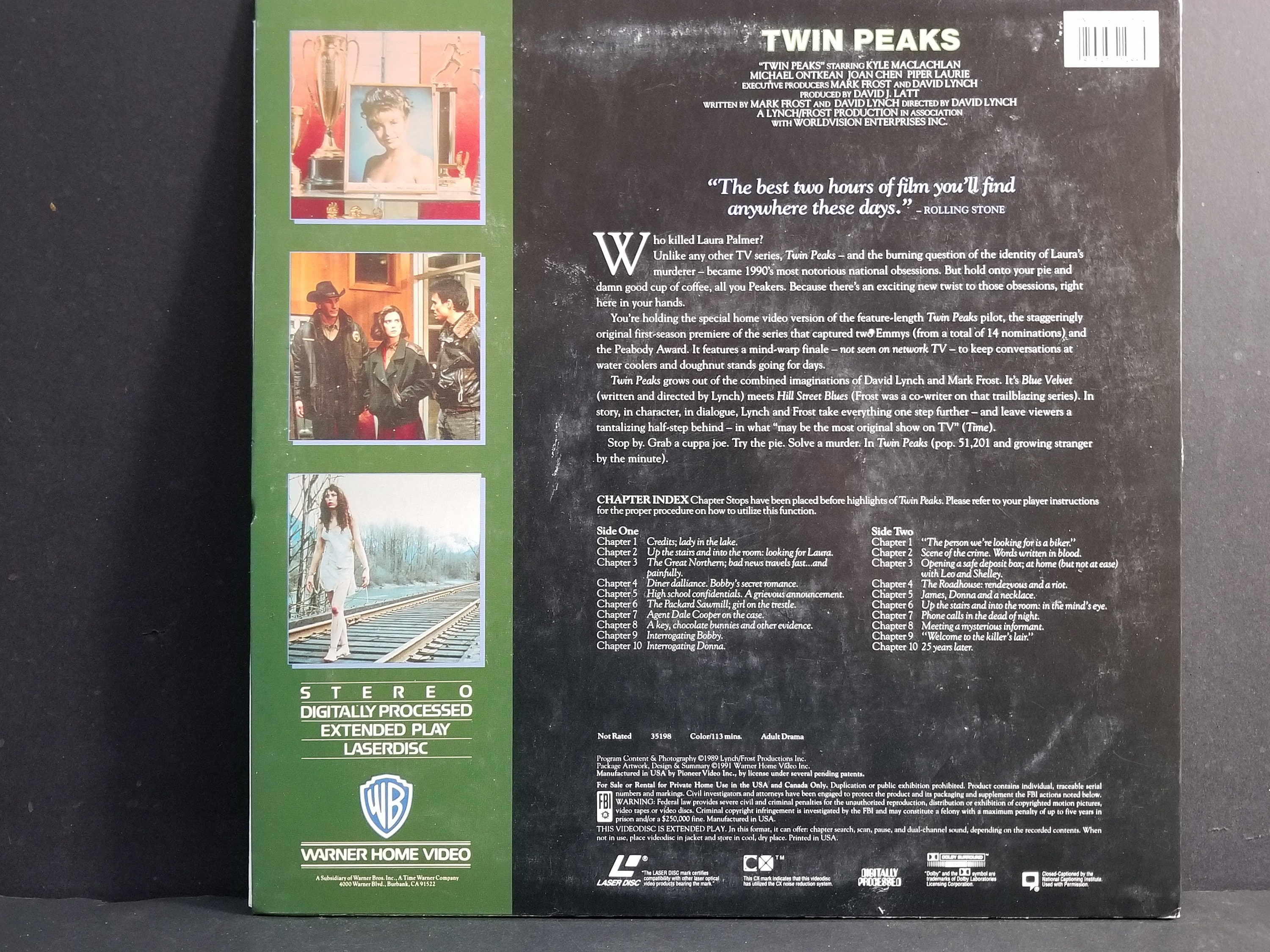 Twin Peaks Warner Laser Disc - Excellent Condition - Etsy