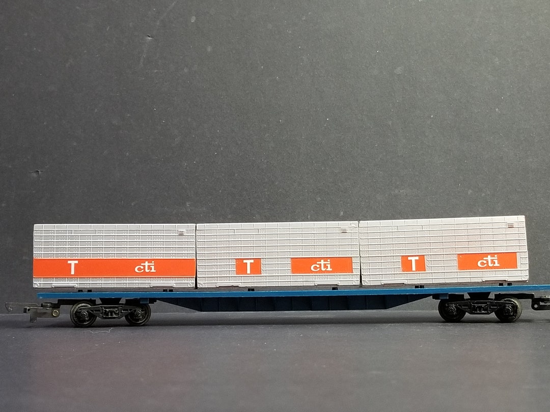 Tri-ang OO/HO Scale Container Freight Car With 3 T Cti Containers - Etsy