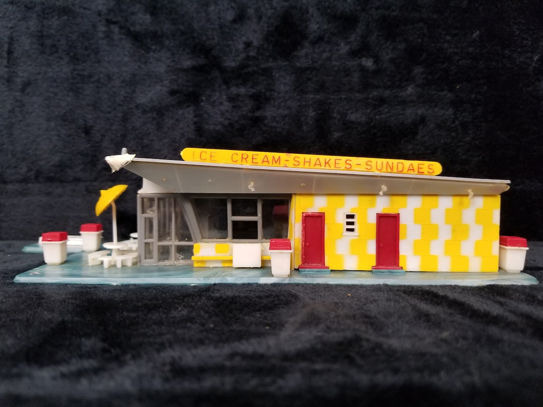 Vintage HO Scale Ice Cream Shakes Sundaes Building - Etsy
