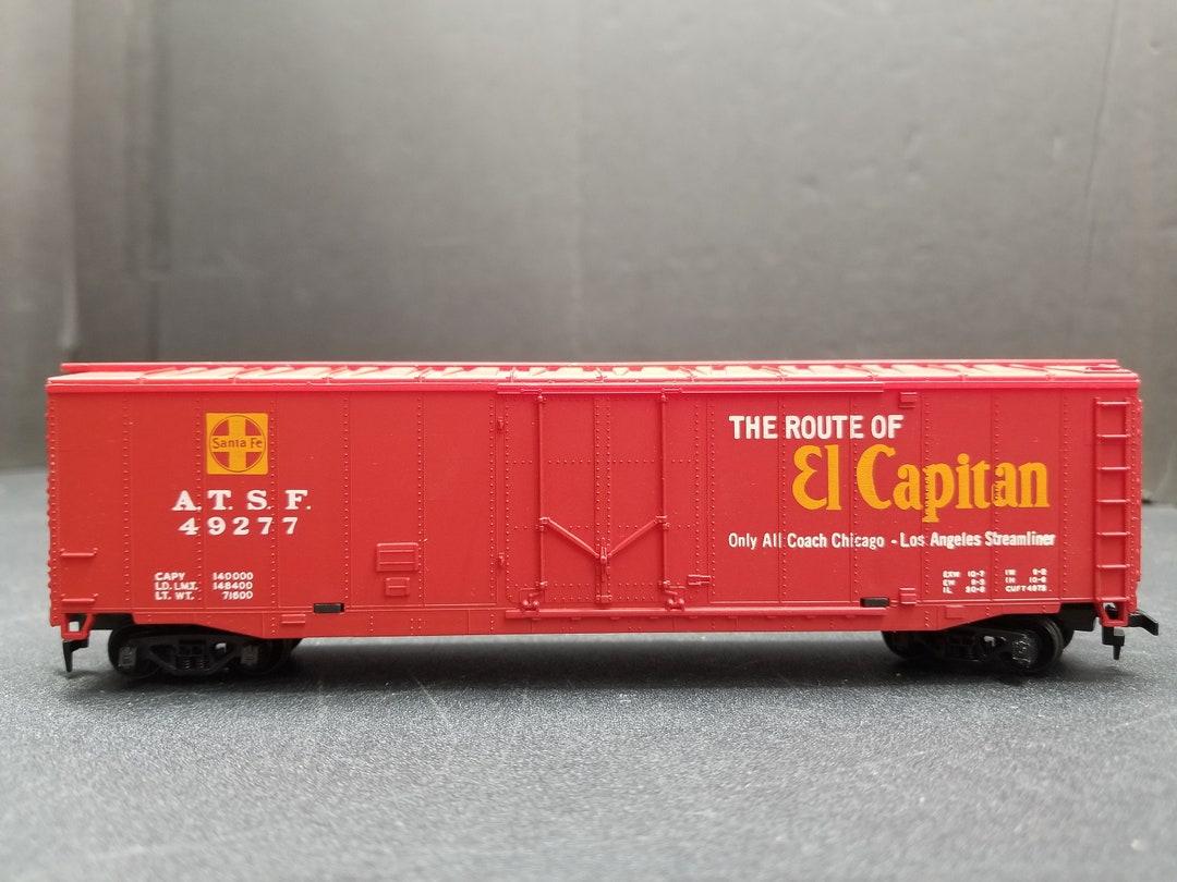 Tyco HO Box Car 50 Foot Plug Door Santa Fe 339A:300 Red - Etsy