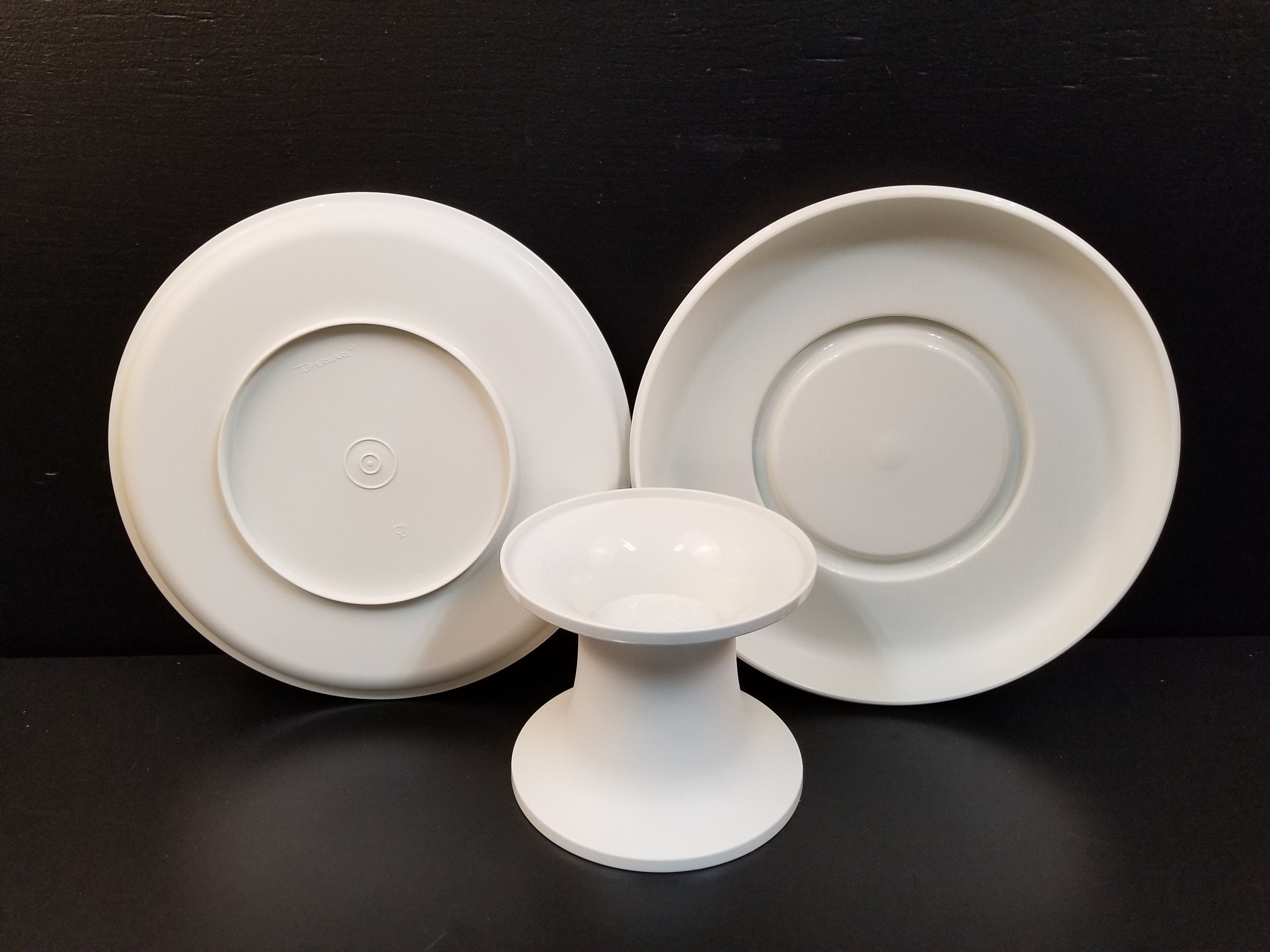 Vintage Tupperware Serving Set Pie Cake Vegetables Almond - Etsy