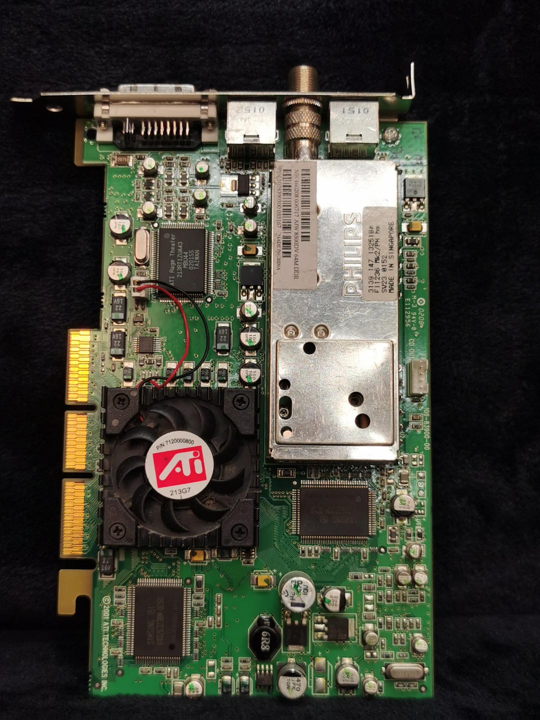 Vintage Ati Rage Theater DVI Vid-out CATV AGP Card 64m Ddr 109-83900-00 ...