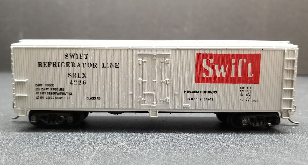 Tyco HO Swift Refrigerator Line Box Car Silver SRLX #4226 - Etsy