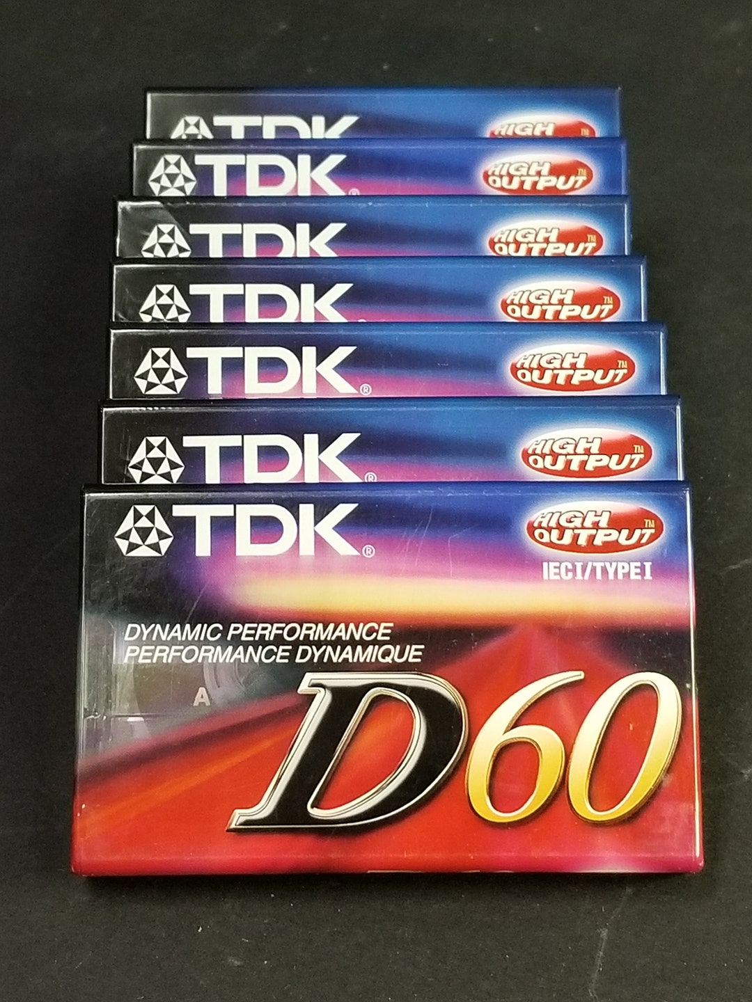 Vintage TDK Lot of 8 Cassette Tapes D60 High Output Type I New Sealed ...