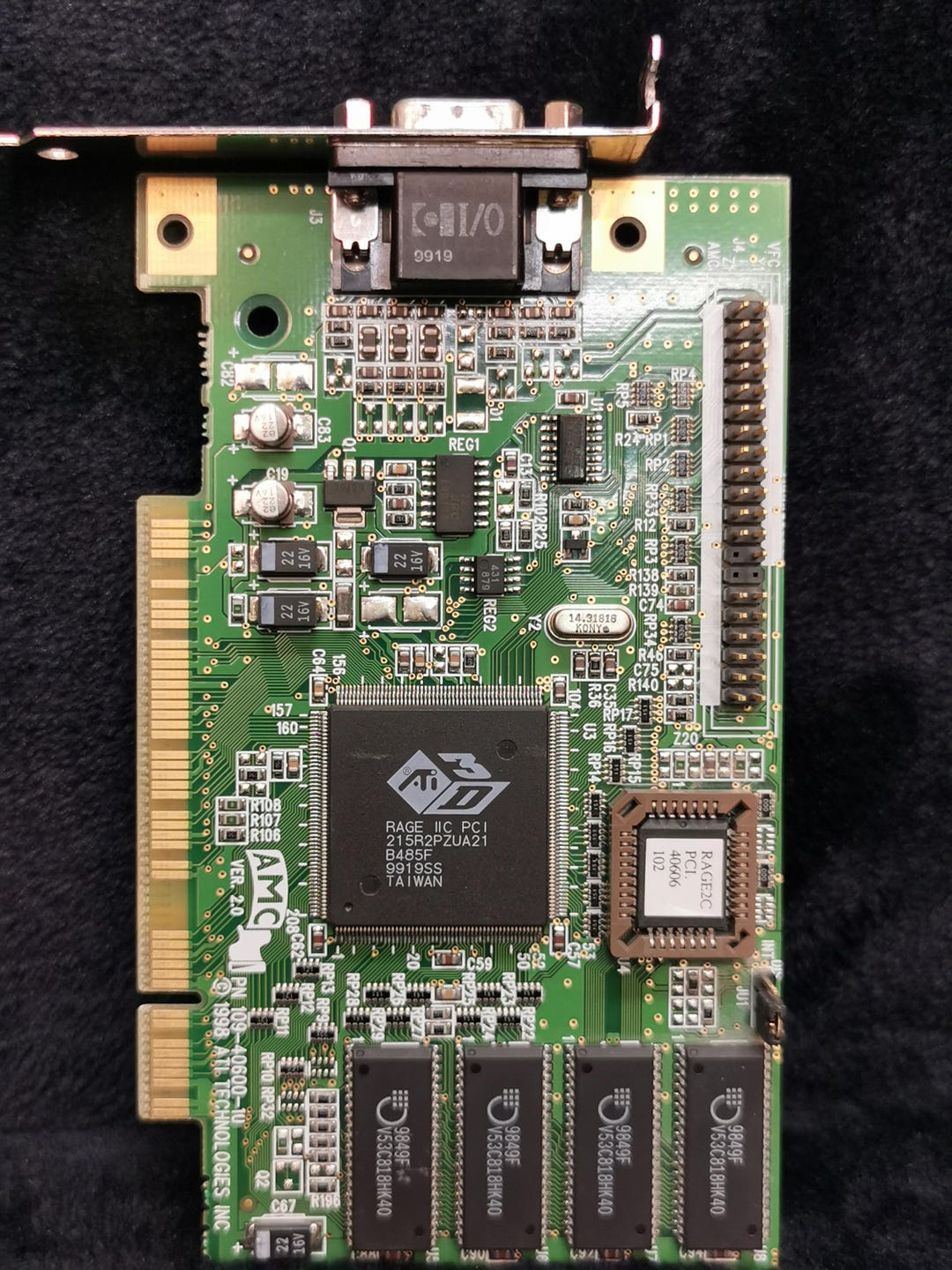 Vintage ATI 3D Charger Rage 2c IIC 109-40600-10 PCI Graphics Card 4mb ...