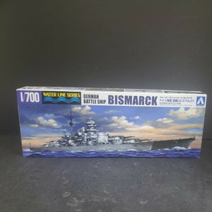 Aoshima 1/700 Bismarck German Battleship Water Line Series 618 New Open ...