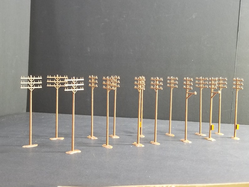 Atlas HO Scale 15 Total Telephone Poles 775 Good Condition - Etsy