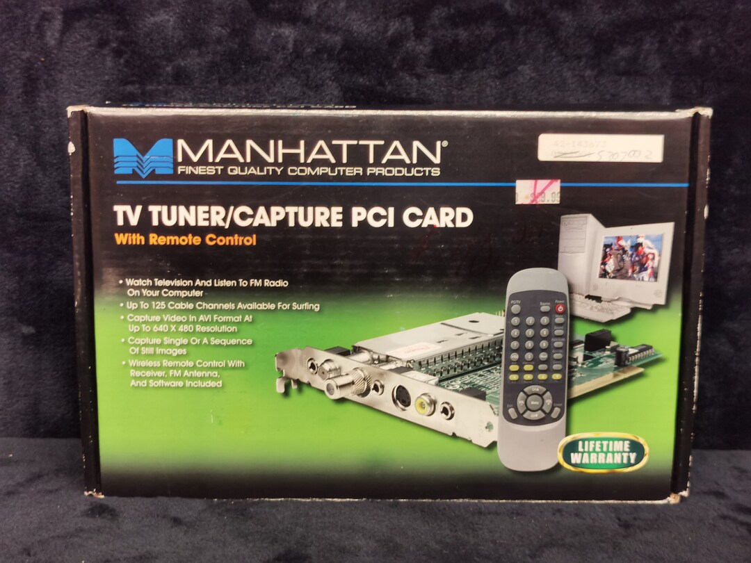 Vintage Manhattan Tv Tuner/capture PCI Card With Remote Control in ...