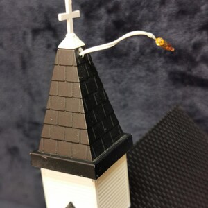 Vintage Model Power HO Scale Model Railroad Large Lighted Church Fully ...