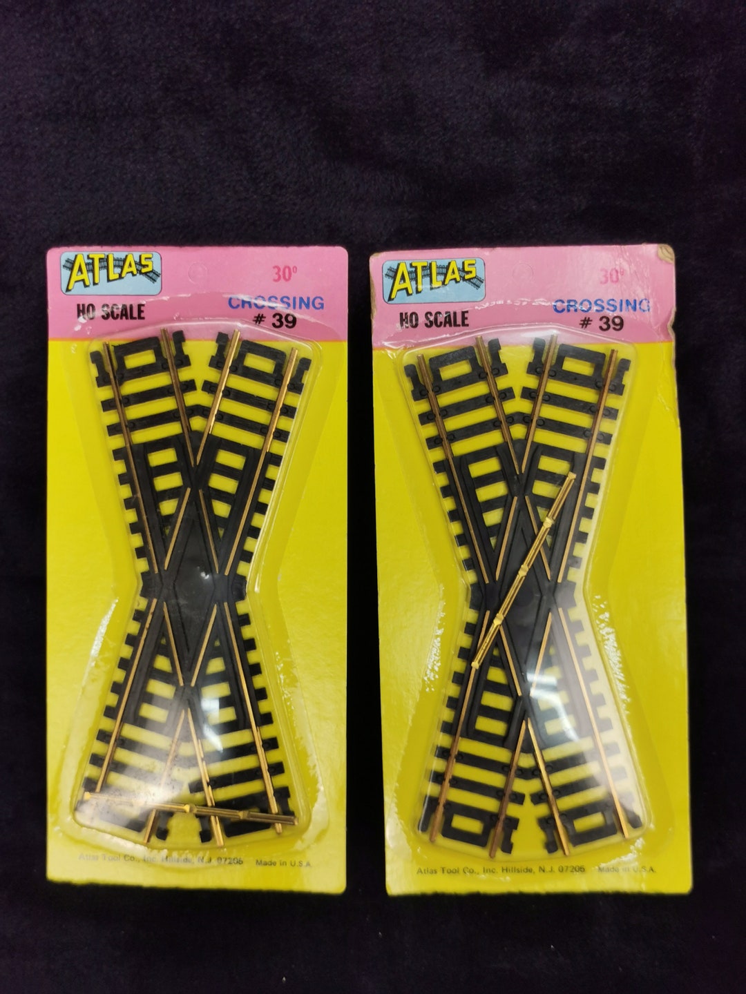 Vintage Atlas HO Scale Crossing Track: Brass Rail Crossover #39 (lot of ...