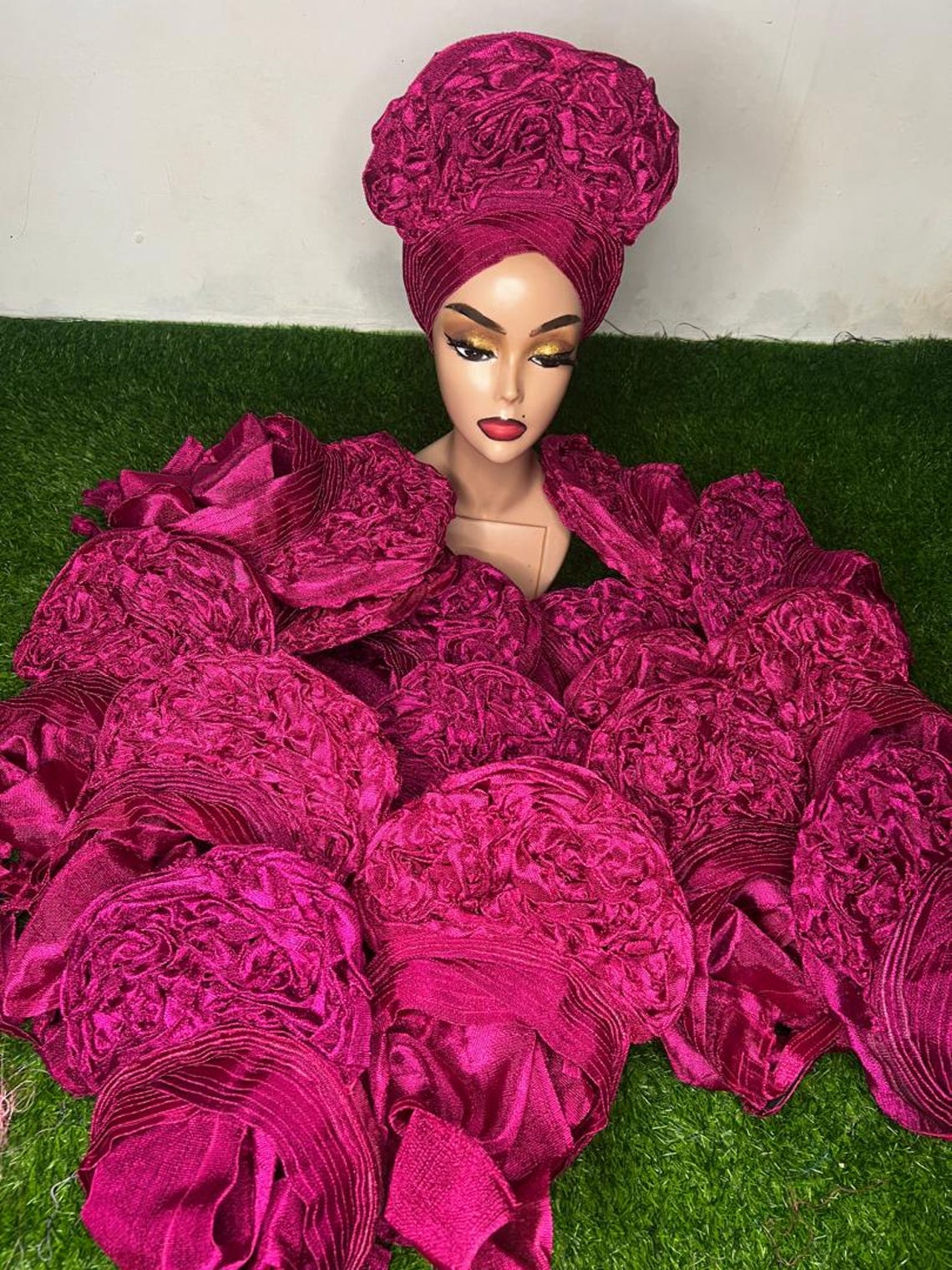 Fushsia Pink Auto Gele - Etsy