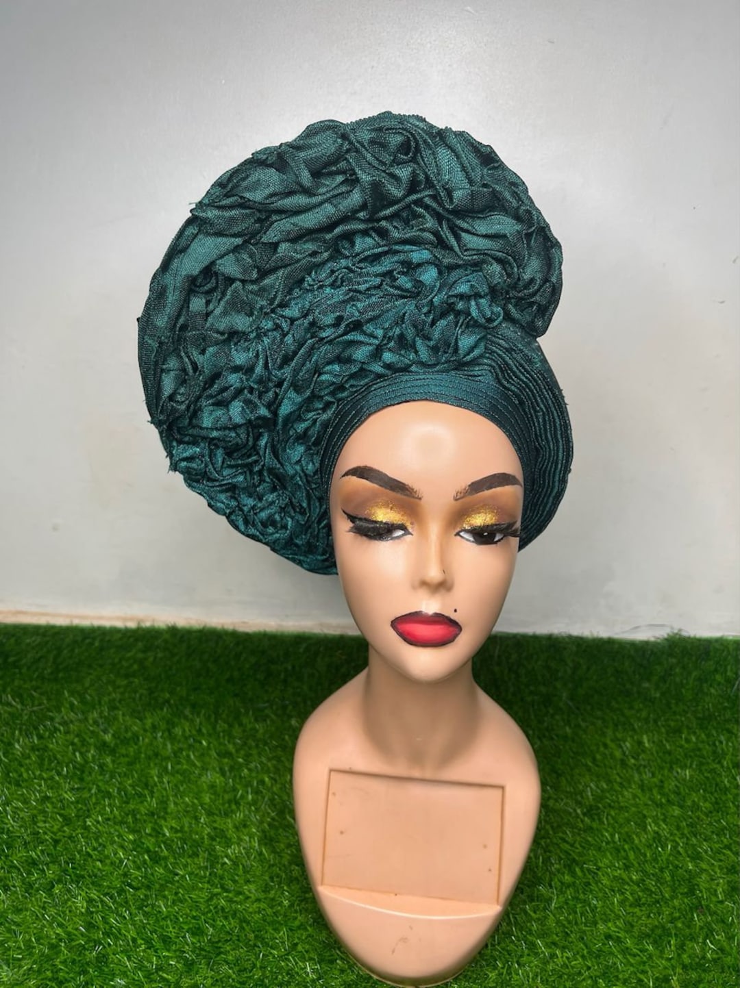 Green Ready to Wear Auto Gele - Etsy