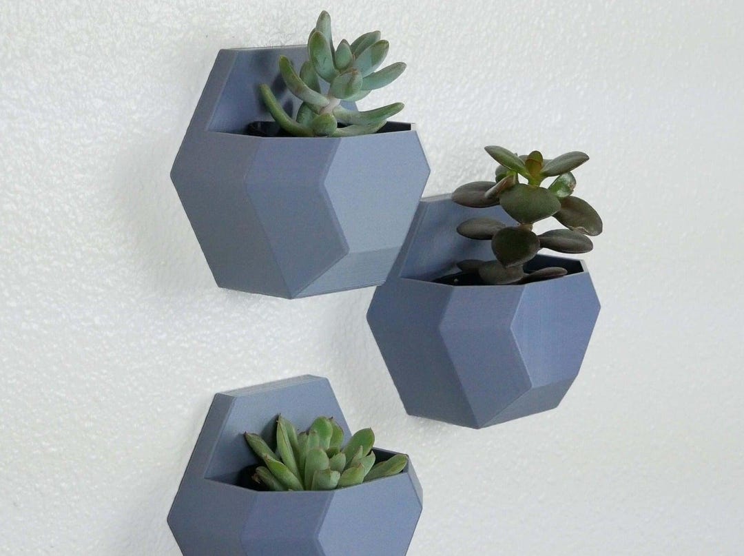 Hexagon Wall Planter - 3D Printed - Etsy UK