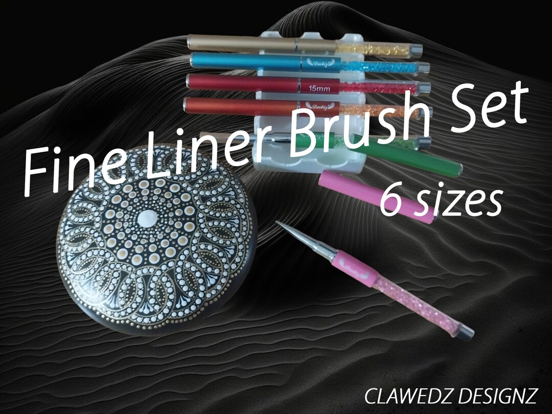 BLING Fine Liner 6 Piece Brush Set/ Perfect for Mandala Dotting ...