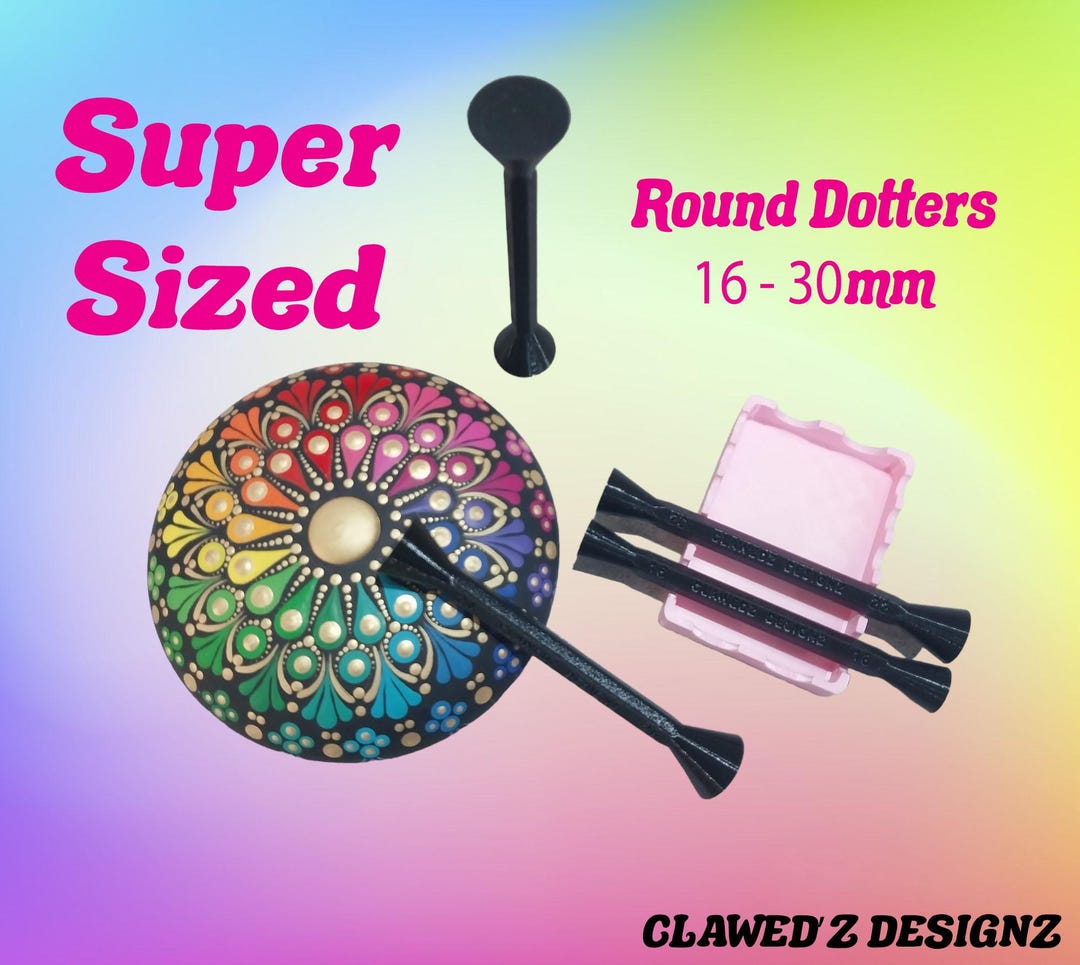 Super Dotters Large Round Mandala Dotting Tools 4 Piece Double Ended ...