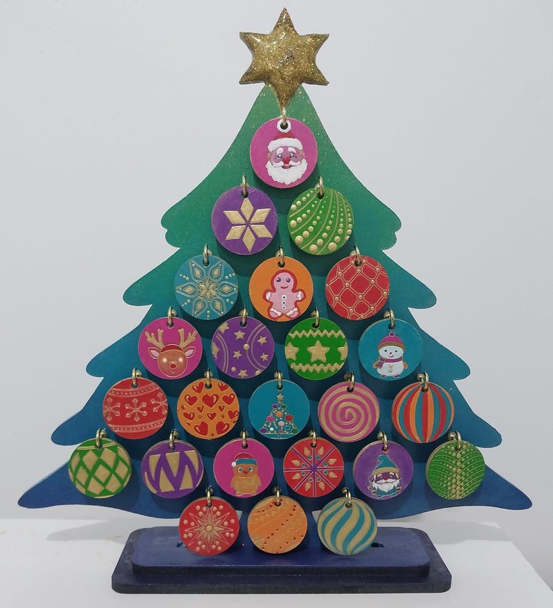 Christmas Tree Advent Calendar - BLANK - Etsy Australia
