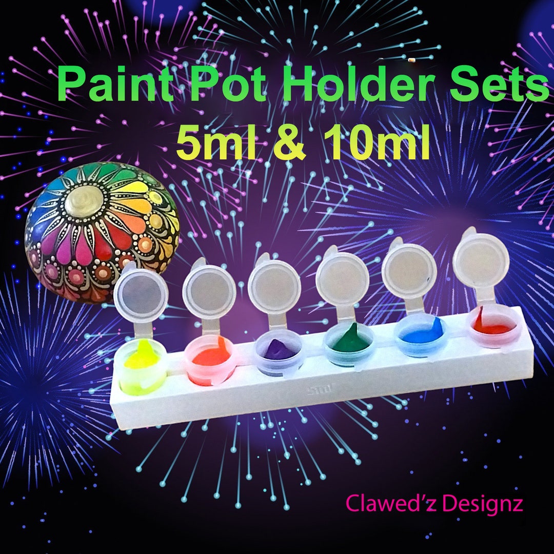Mini Paint Pot Strip Holder Sets X 4/10ml & 5ml/storage Racks/art Pot ...