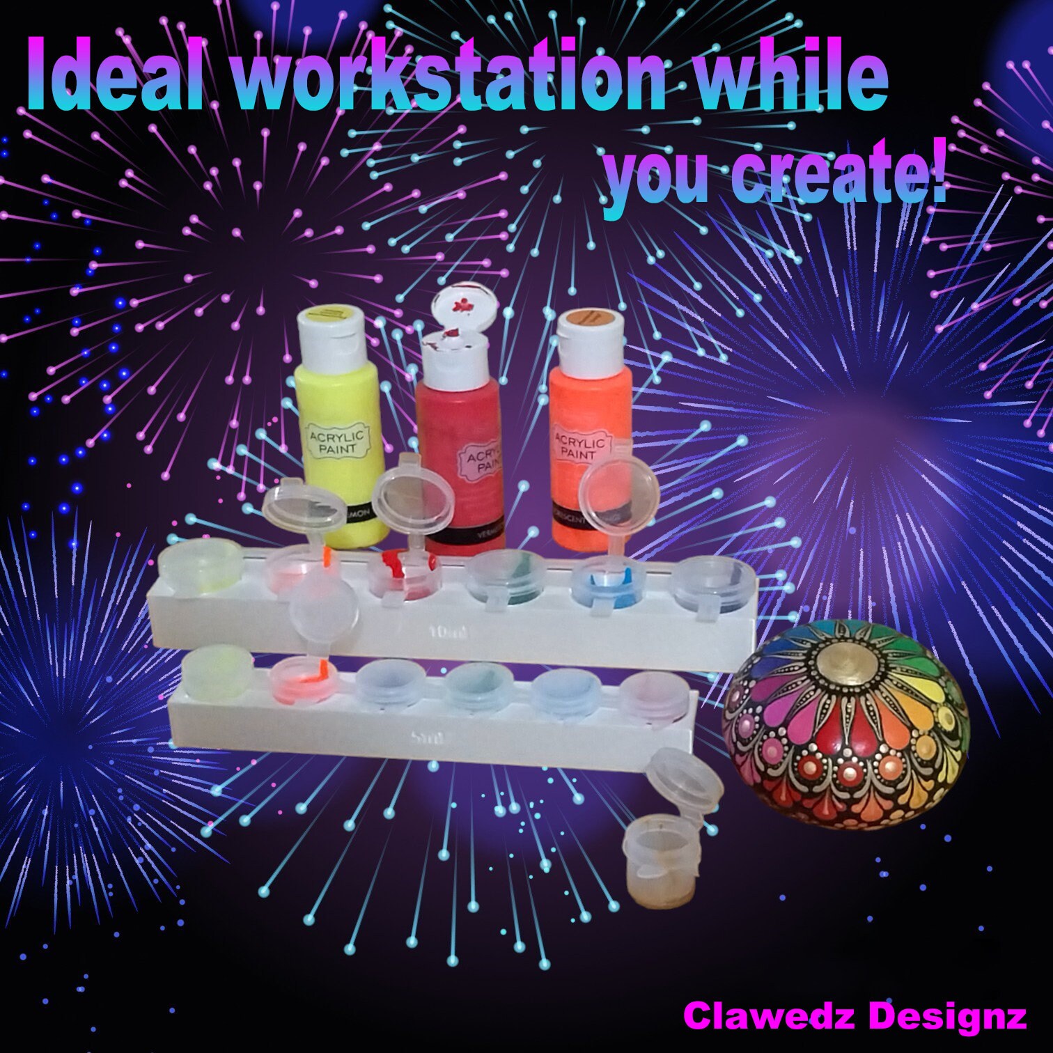 Mini Paint Pot Strip Holders/10ml & 5ml/storage Racks/art Pot Container ...