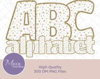 Glitter Doodle Alphabet - Etsy