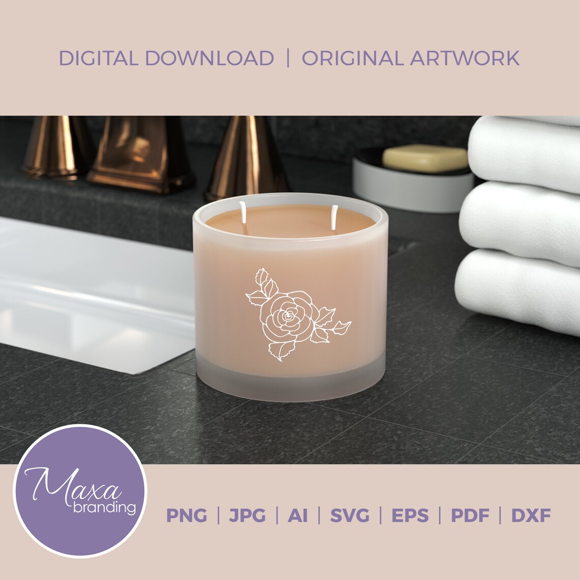 Cute Rose Flower Clipart in Svg Png Dxf Jpg Pdf Ai Eps. - Etsy