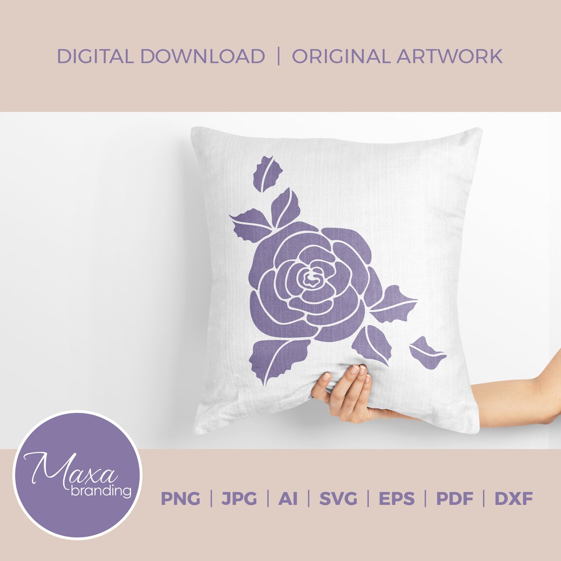Cute Rose Flower Clipart in Svg Png Dxf Jpg Pdf Ai Eps. - Etsy