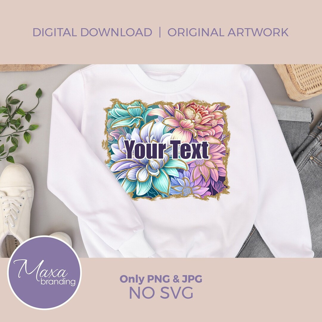 Peony Flowers Sublimation Background. Colorful Peonies Gold Sublimation ...