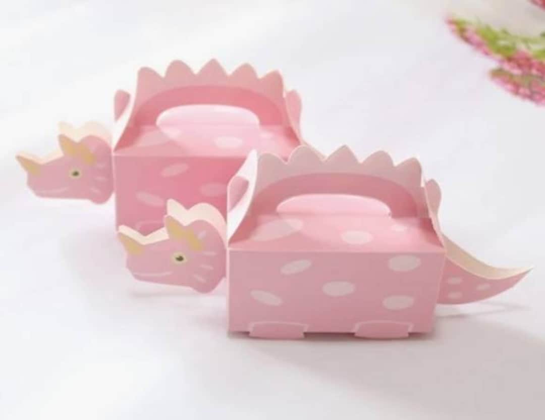 Boys Birthday Party Dinosaur Sweet Candy Boxes , Pink, Blue , Green ...