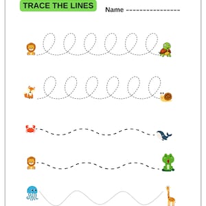 Preschool Line Tracing Worksheets,free Work,lines Trace Pages Printable ...