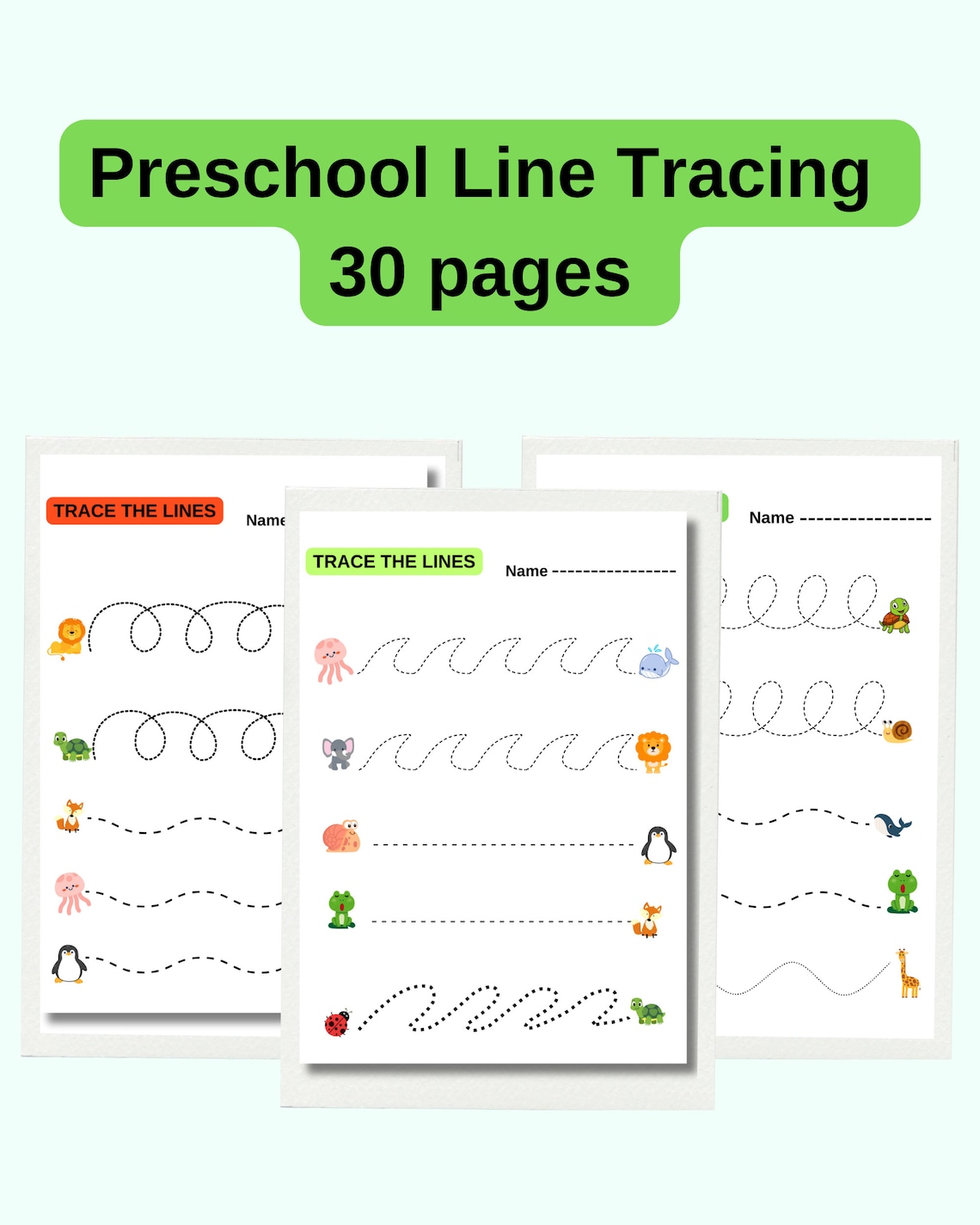 Preschool Line Tracing Worksheets,free Work,lines Trace Pages Printable ...