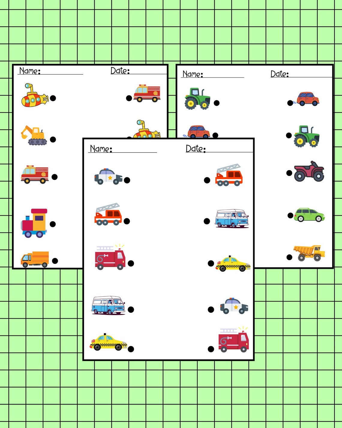 Matching Game, Preschool Worksheets, Match Pre-k, Homeschool Printables ...