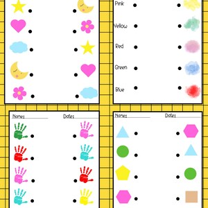 Matching Game, Preschool Worksheets, Match Pre-k, Homeschool Printables ...
