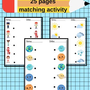 Matching Game, Preschool Worksheets, Match Pre-k, Homeschool Printables ...